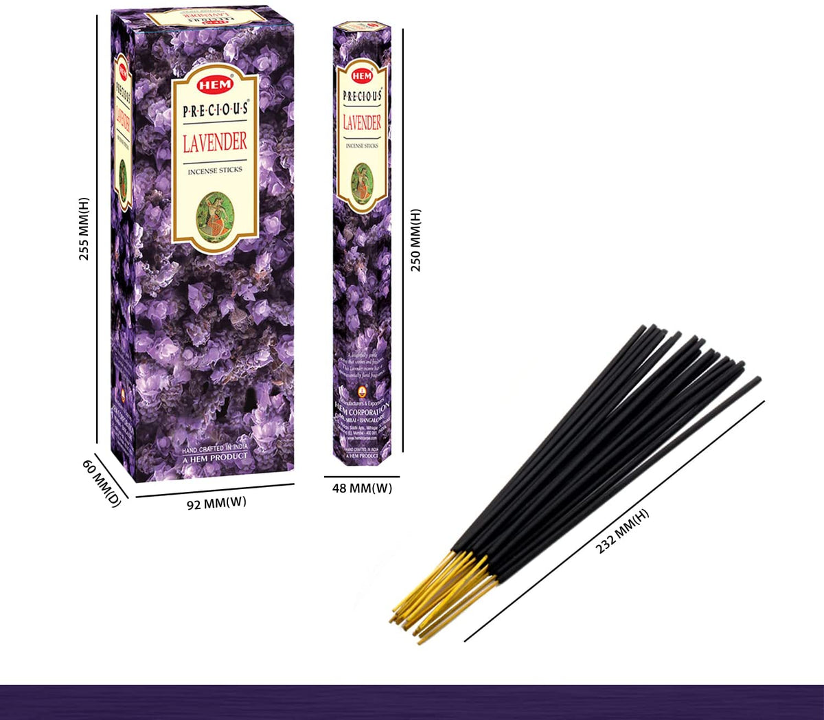 Lavender Incense Sticks (Pack of 120 Sticks) | Hem