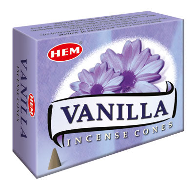Buy Vanilla Incense Cones Online (12 Packets OF 10 Cones Each) | Hem
